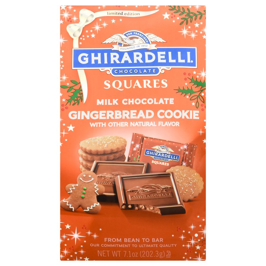 Ghirardelli Milk Chocolate Gingerbread Cookie Holiday Squares - Shop ...