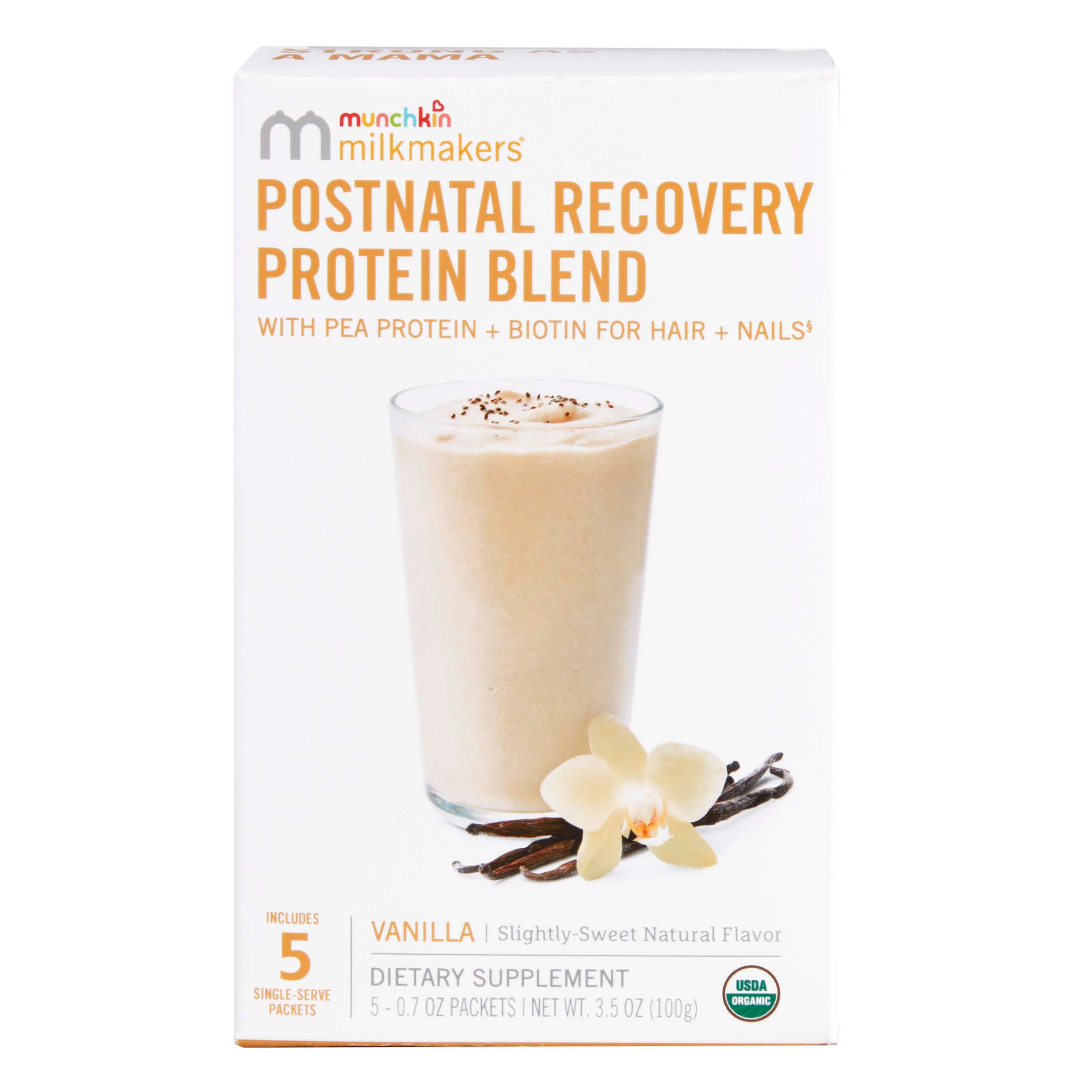 Munchkin Milkmakers Postnatal Recovery Protein Blend Packets Vanilla ...