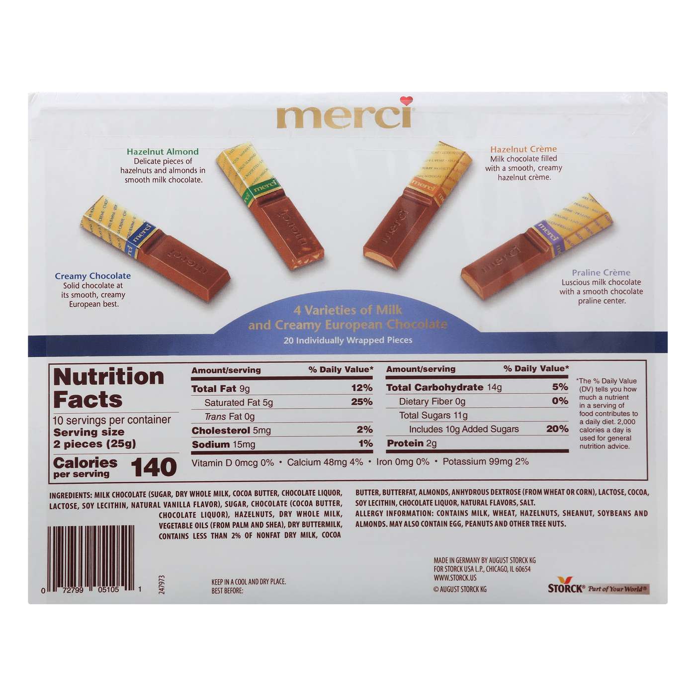 merci Finest European Assorted Chocolates Holiday Gift Box - Shop Candy ...