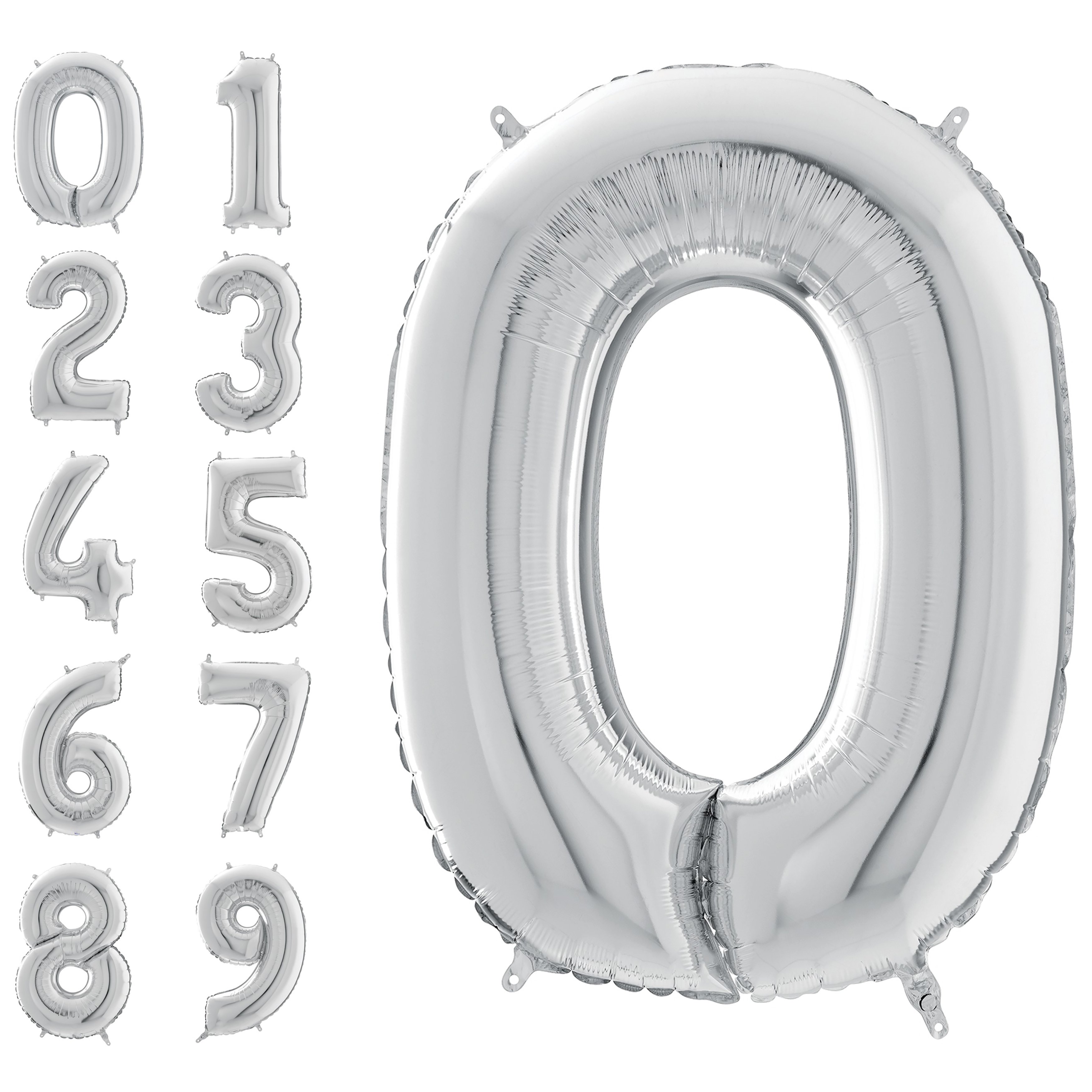 BLOOMS by H-E-B Silver Number Balloons - Shop Balloons at H-E-B