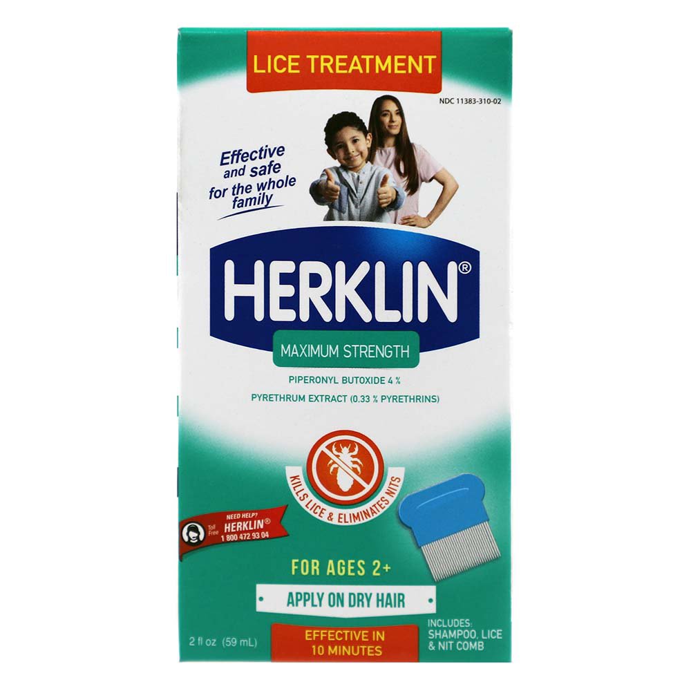 Herklin Maximum Strength Lice Treatment - Shop Skin & scalp treatments ...
