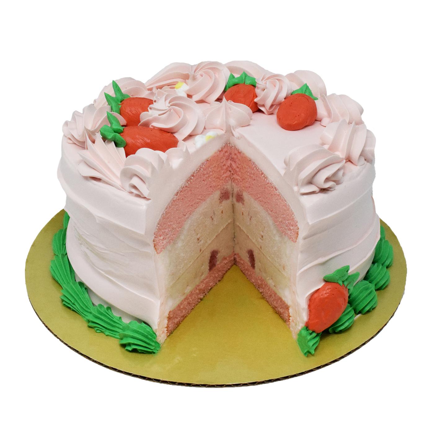 H-E-B Poteet Strawberry Creamy Creations Ice Cream Cake - Shop Standard ...