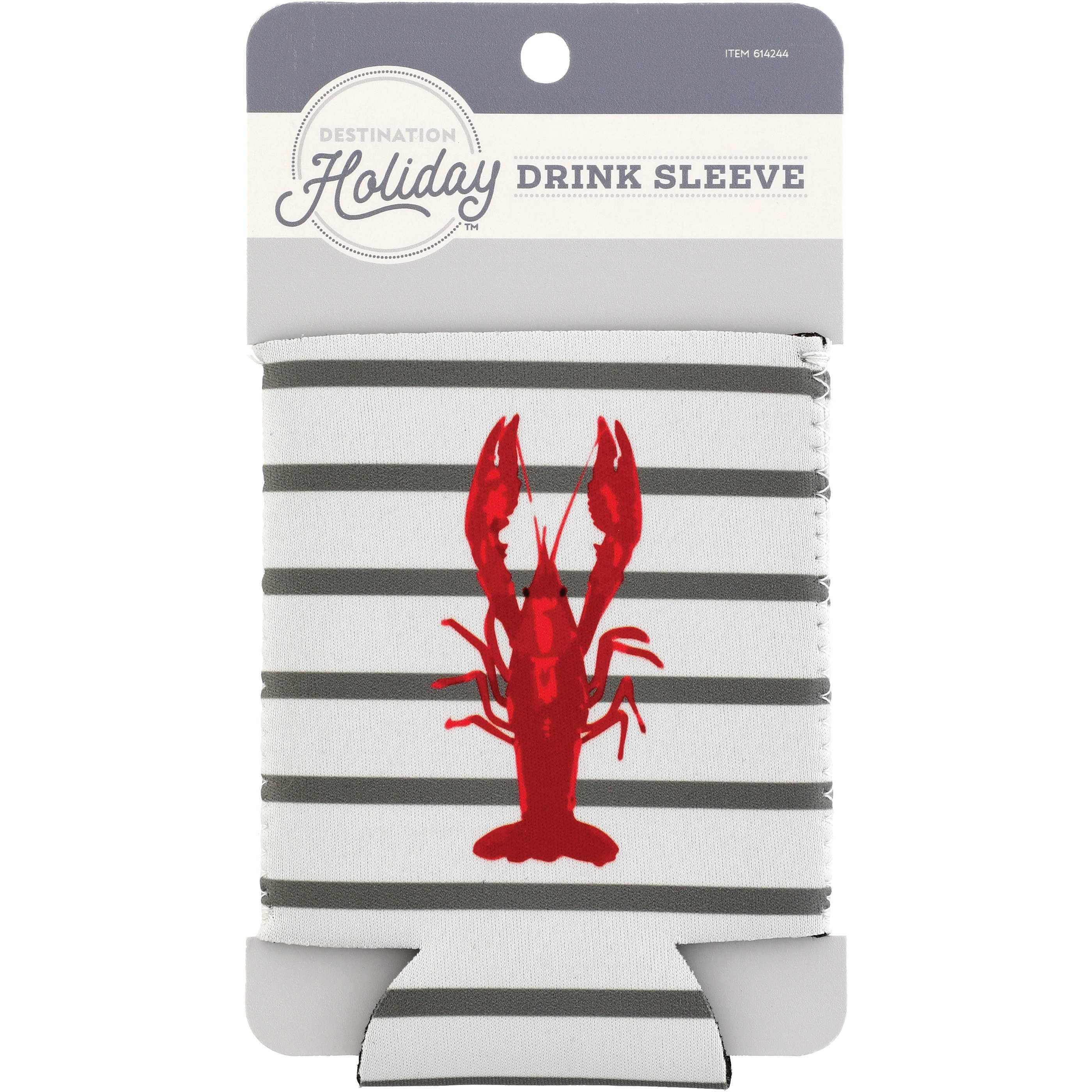 Destination Holiday Crawfish Stripes Regular Can Drink Sleeve - Shop ...