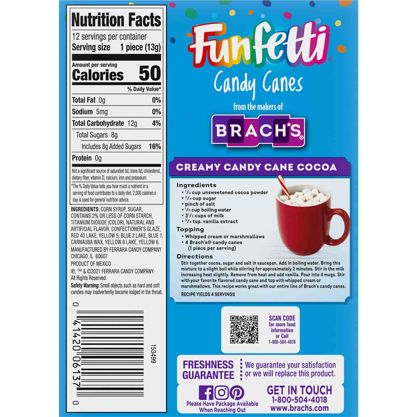 Brach's Funfetti Candy Canes - Shop Candy at H-E-B