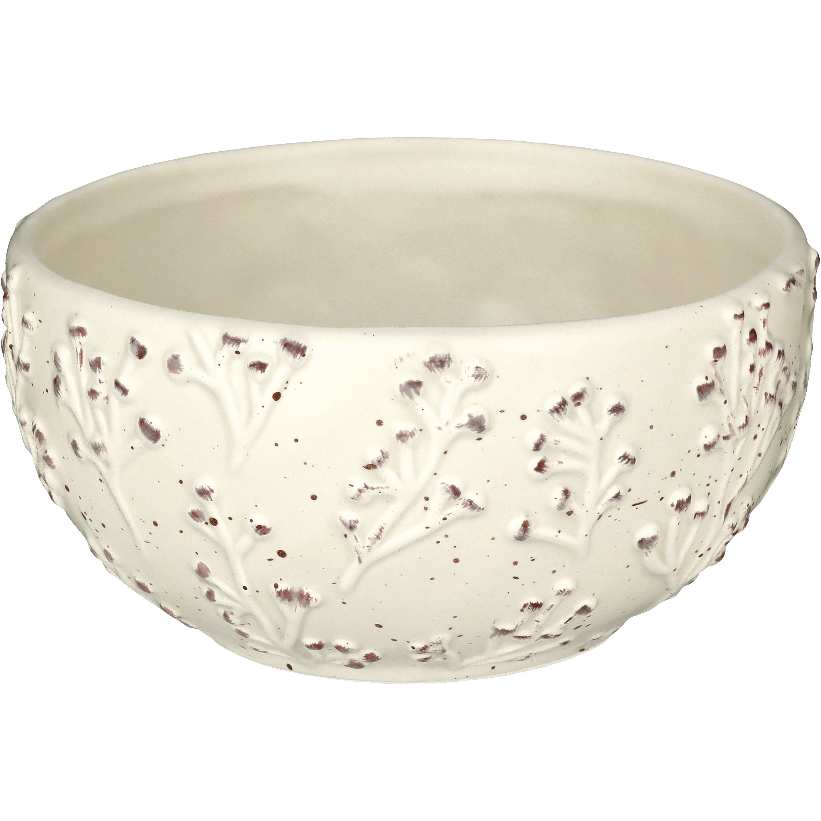 Destination Holiday Floral Dolomite Ceramic Dinner Bowl - Cream - Shop ...