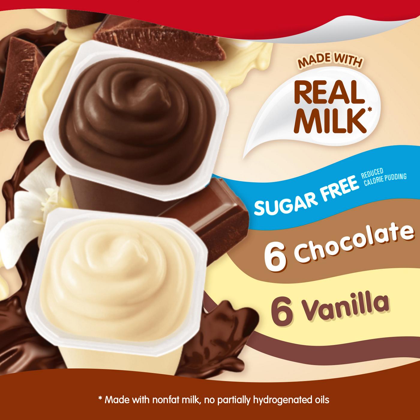 Snack Pack Sugar Free Chocolate & Vanilla Pudding Cups Family Pack ...