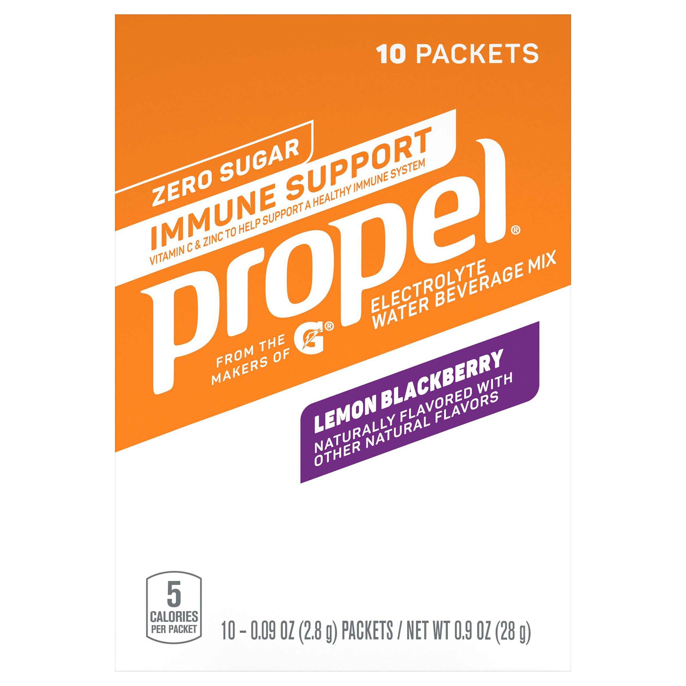 Propel Lemon Blackberry Immune Support Electrolyte Water Beverage Mix ...