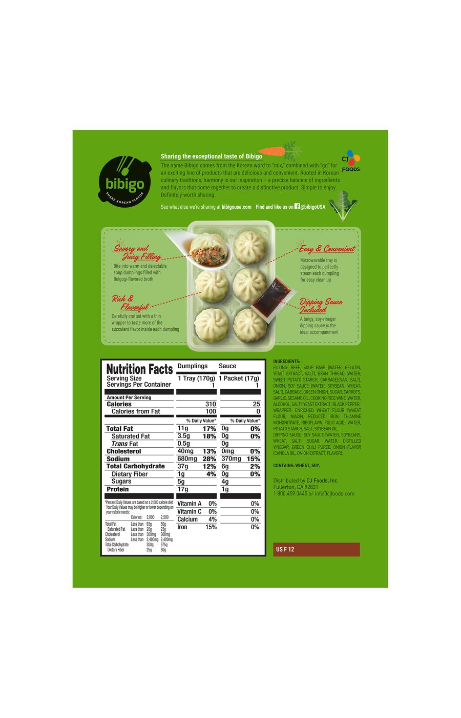 Bibigo Beef Bulgogi Steamed Soup Dumplings - Shop Appetizers at H-E-B