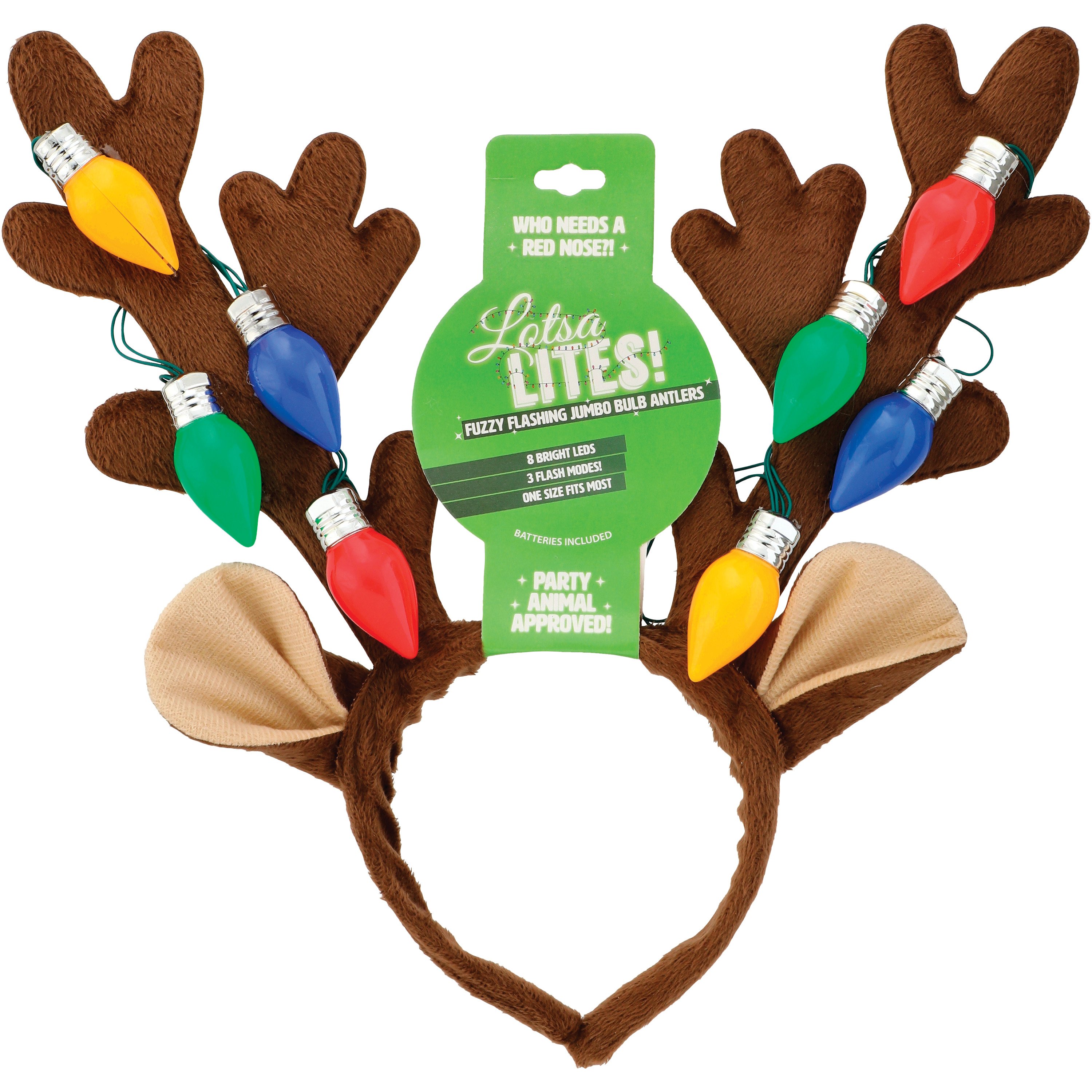 Lotsa Lites Fuzzy Flashing Jumbo Bulb Antlers Shop Party Decor At H E B