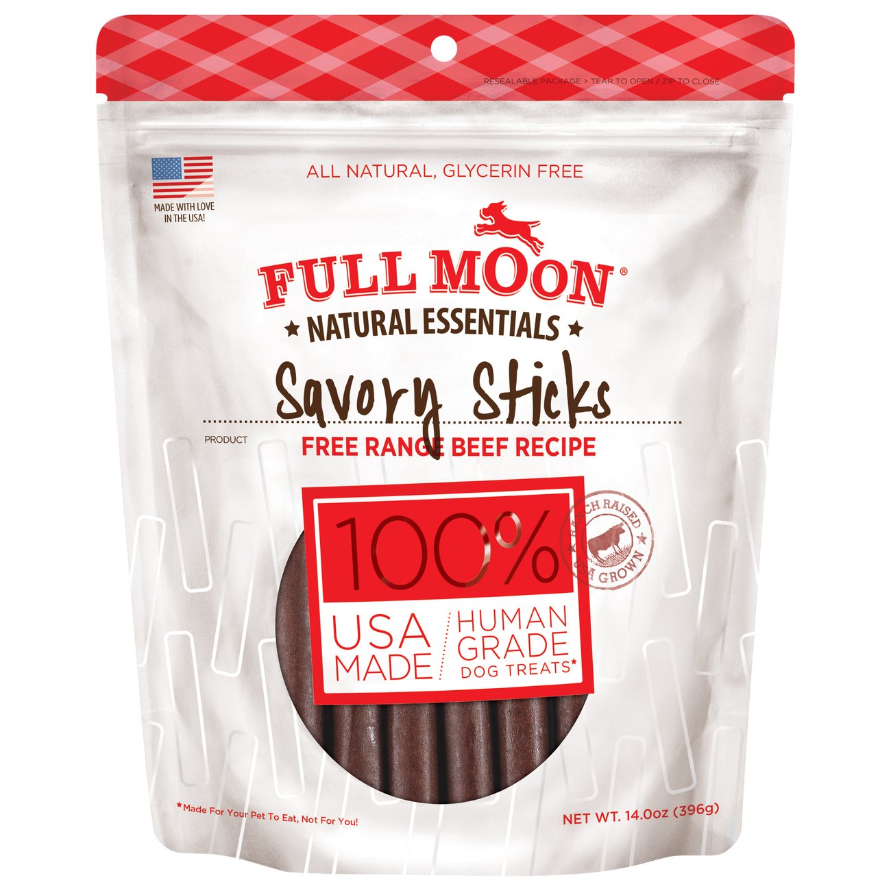 Full Moon Natural Essentials Savory Sticks Beef Recipe Dog Treats ...
