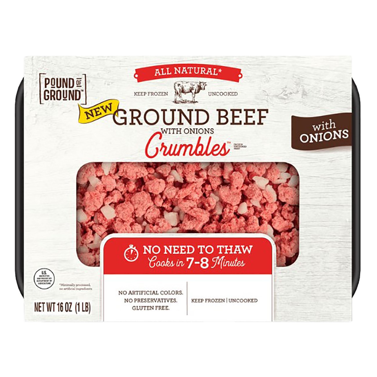Pound of Ground Beef Crumbles with Onions - Shop Beef & veal at H-E-B