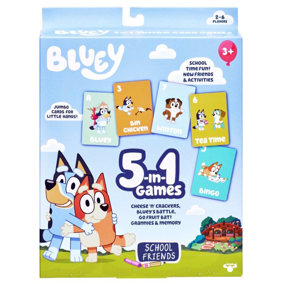 Moose Toys Bluey's 5-in-1 School Friends Edition Card Games - Shop ...