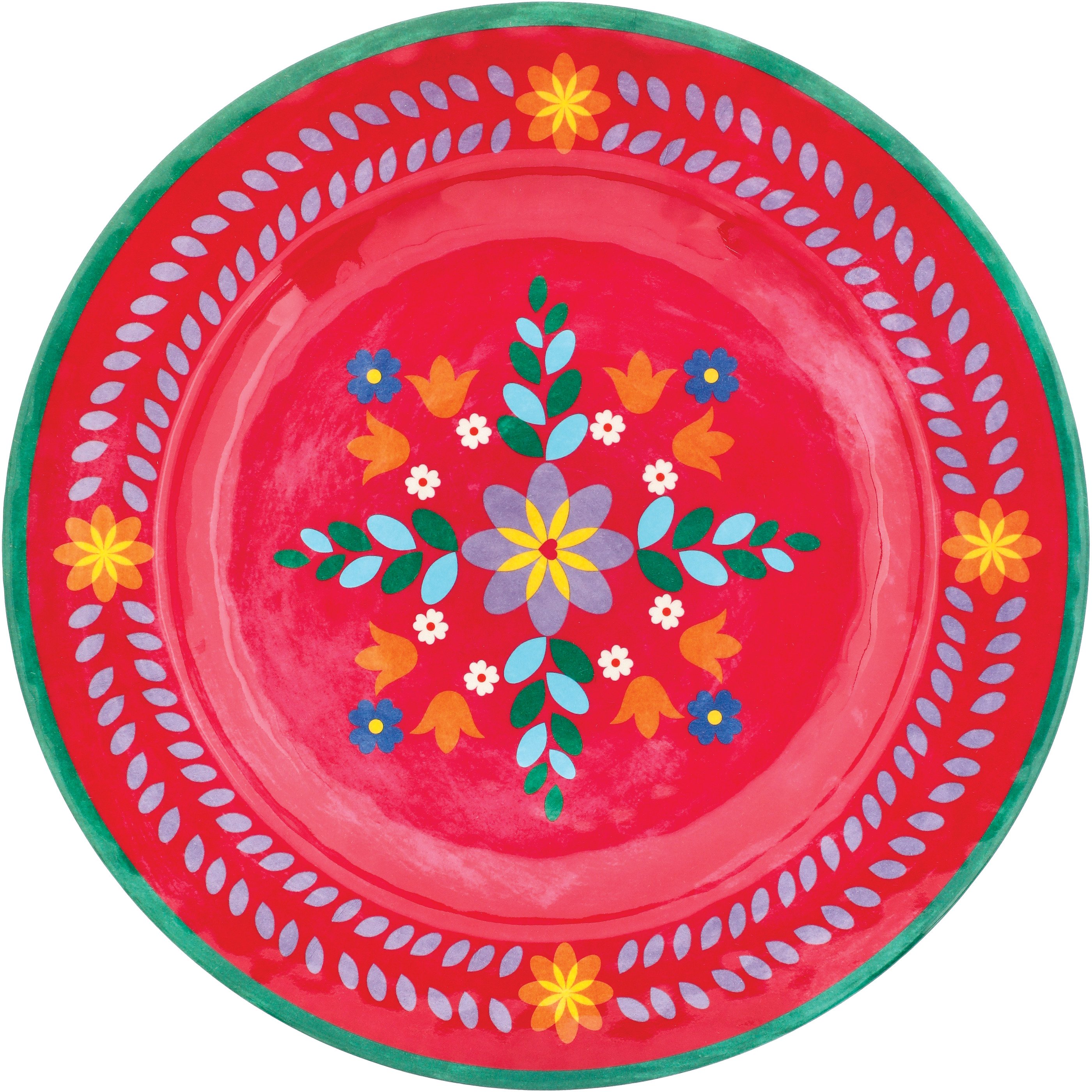 Destination Holiday Festive Florals Melamine Fiesta Dinner Plate - Pink ...