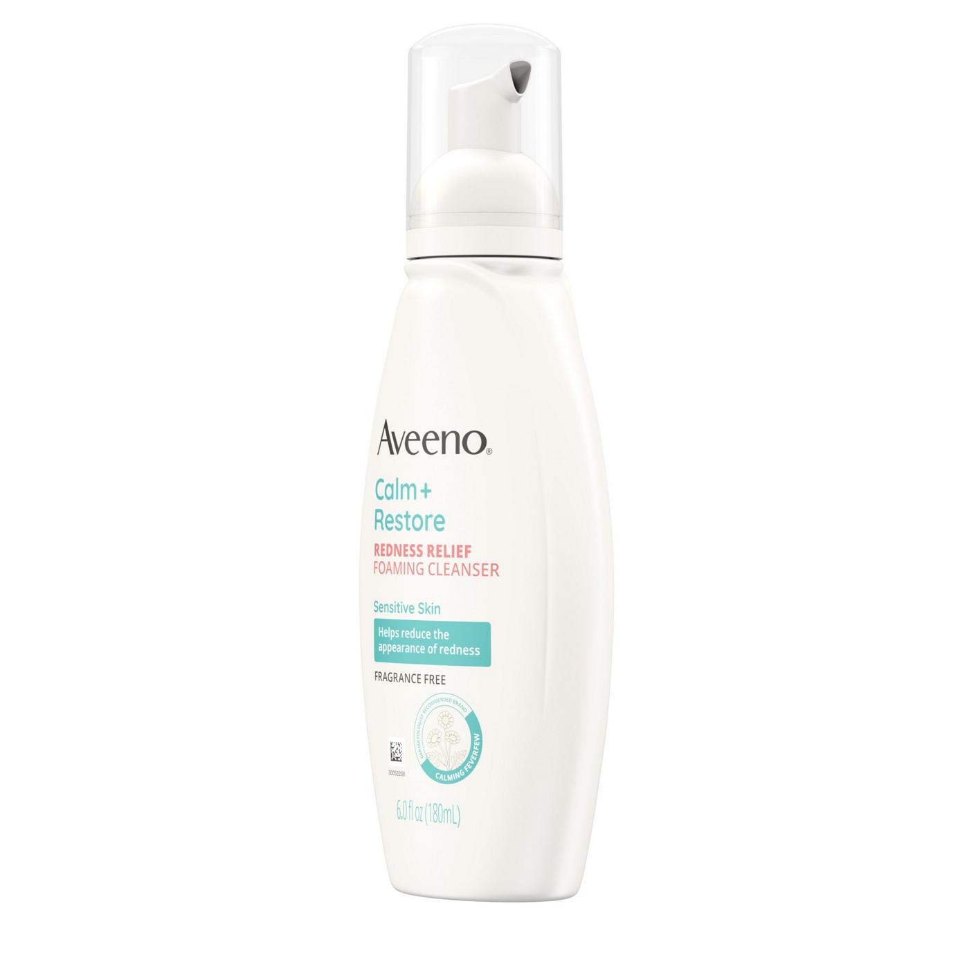 Aveeno Calm + Restore Redness Relief Foaming Cleanser - Shop Facial ...