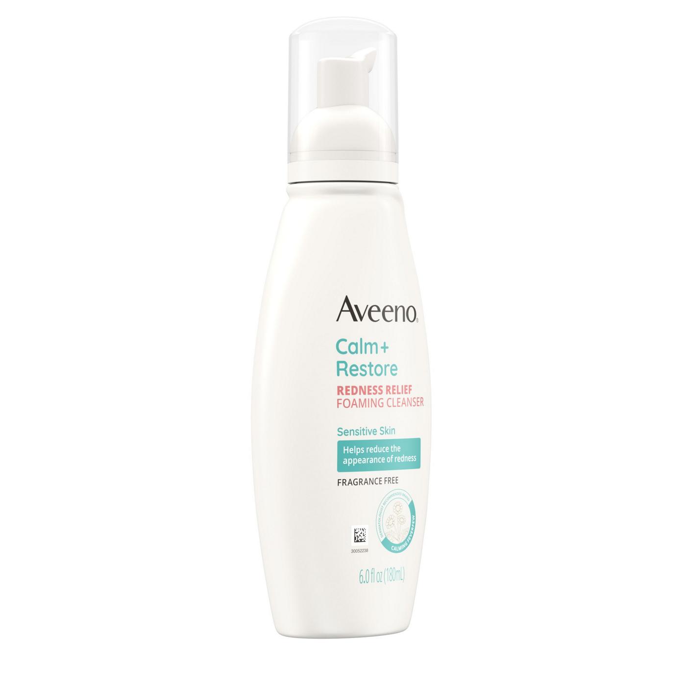 Aveeno Calm + Restore Redness Relief Foaming Cleanser - Shop Facial ...