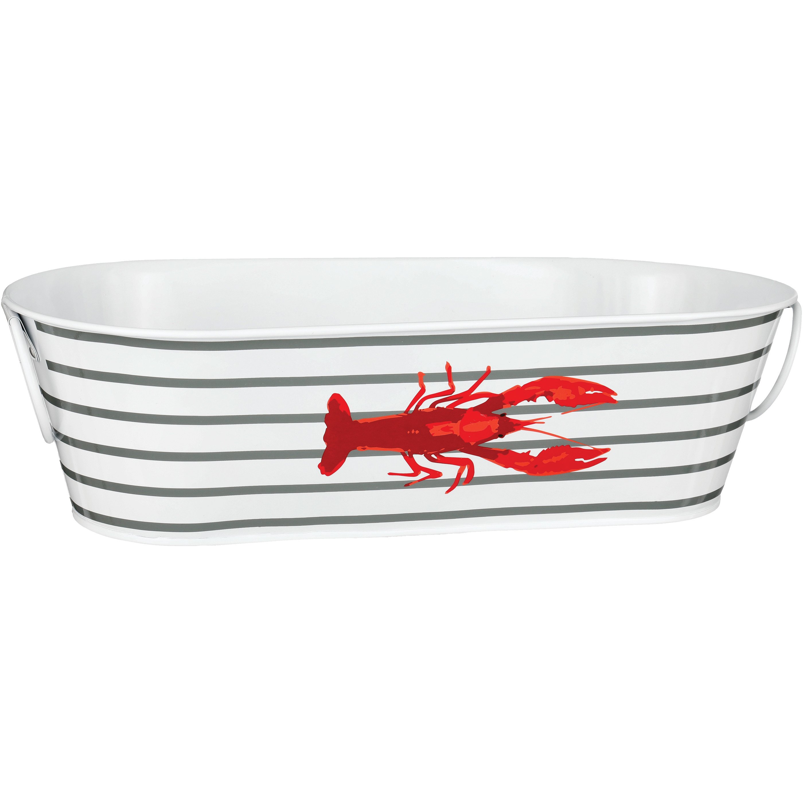 Destination Holiday Stripe Glavanized Crawfish Oval Party Tub - Shop ...