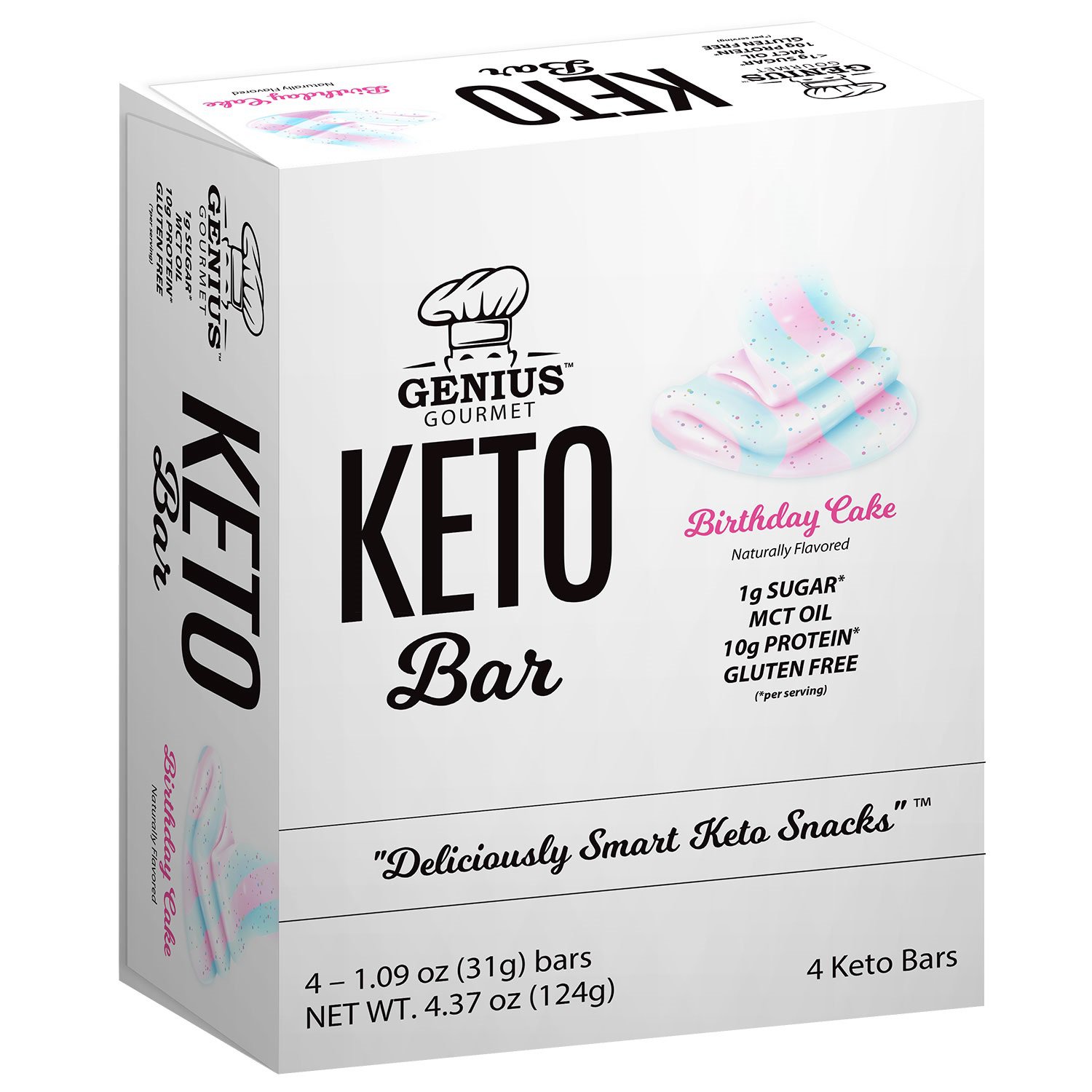 Genius Gourmet Keto Bars - Birthday Cake - Shop Diet & fitness at H-E-B