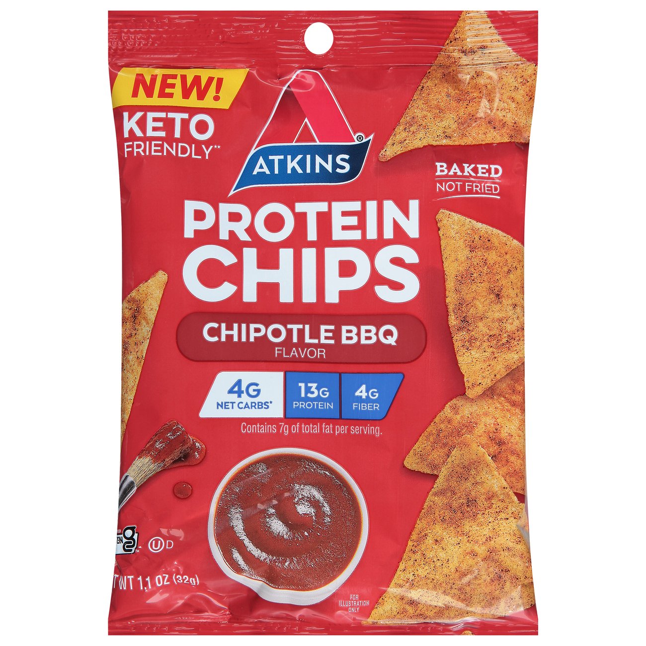 Atkins 13g Protein Chips - Chipotle BBQ - Shop Diet & fitness at H-E-B