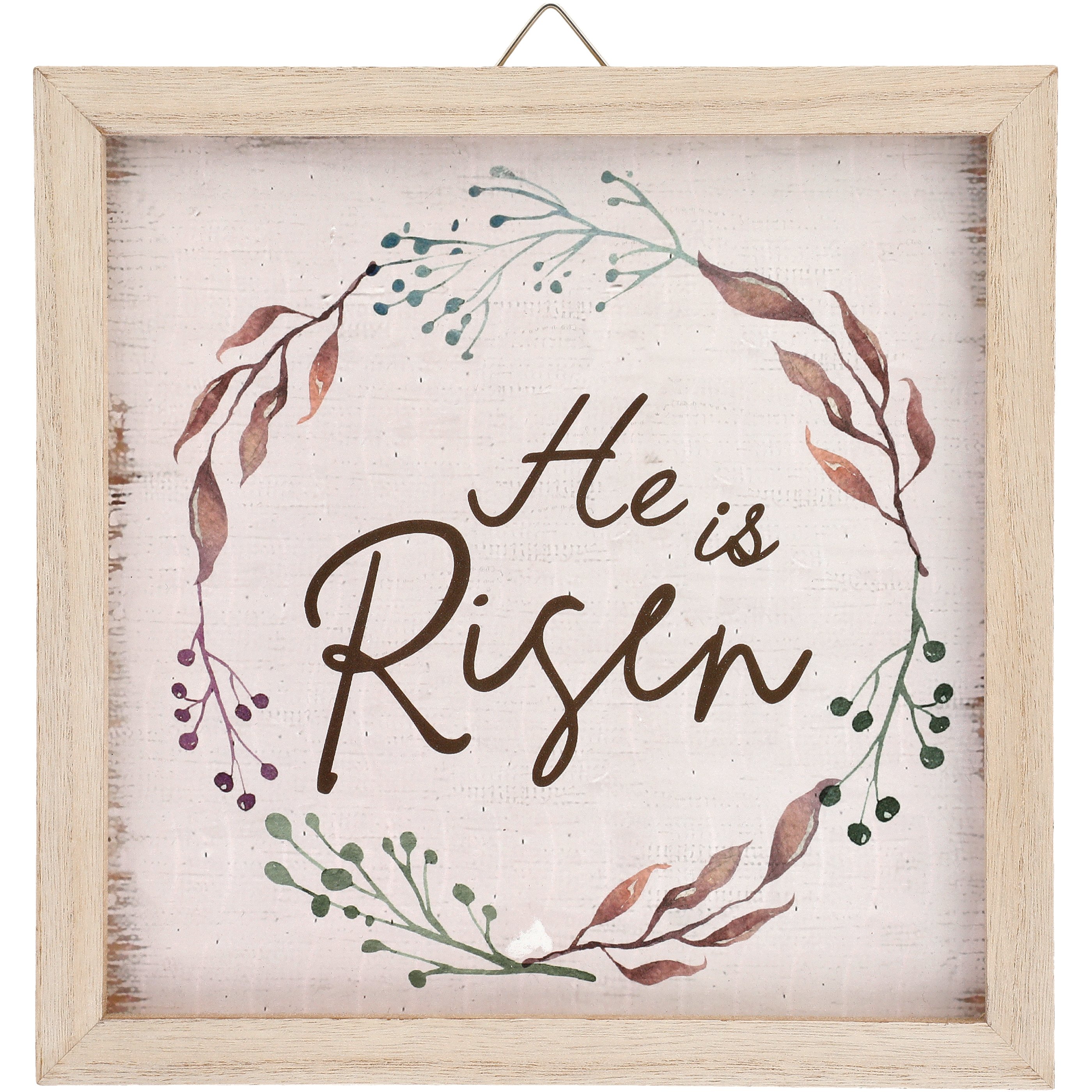 Destination Holiday He Is Risen Wood Framed Wall Decor - Shop Seasonal ...