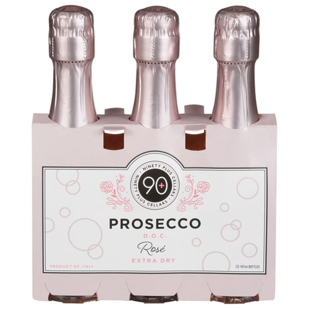 90+ Cellars Lot 197 Prosecco Rose 187 mL Bottles, 3 ct | Central Market ...