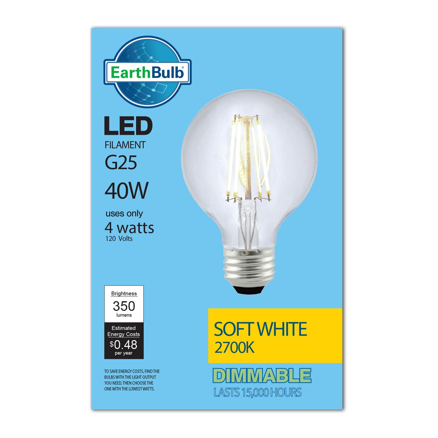 EarthBulb G25 40-Watt LED Light Bulb - Soft White - Shop Light bulbs at ...