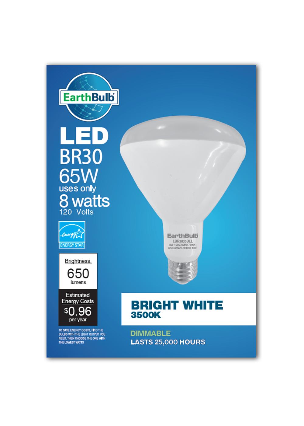 EarthBulb BR30 65-Watt Bright White LED Light Bulbs - Shop Light bulbs ...
