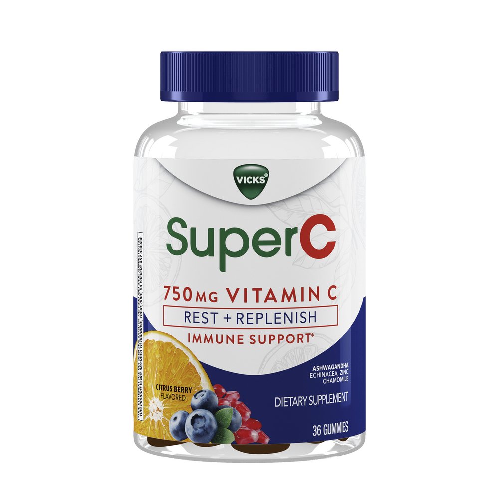Vicks SuperC Rest + Replenish Gummies - Citrus Berry - Shop Vitamins A ...