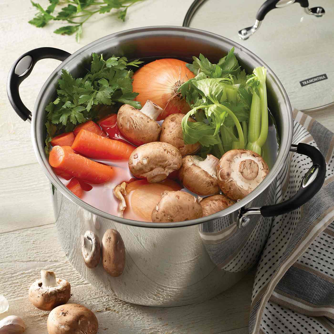 Tramontina Stainless Steel Stock Pot with Glass Lid - Shop Stock pots ...