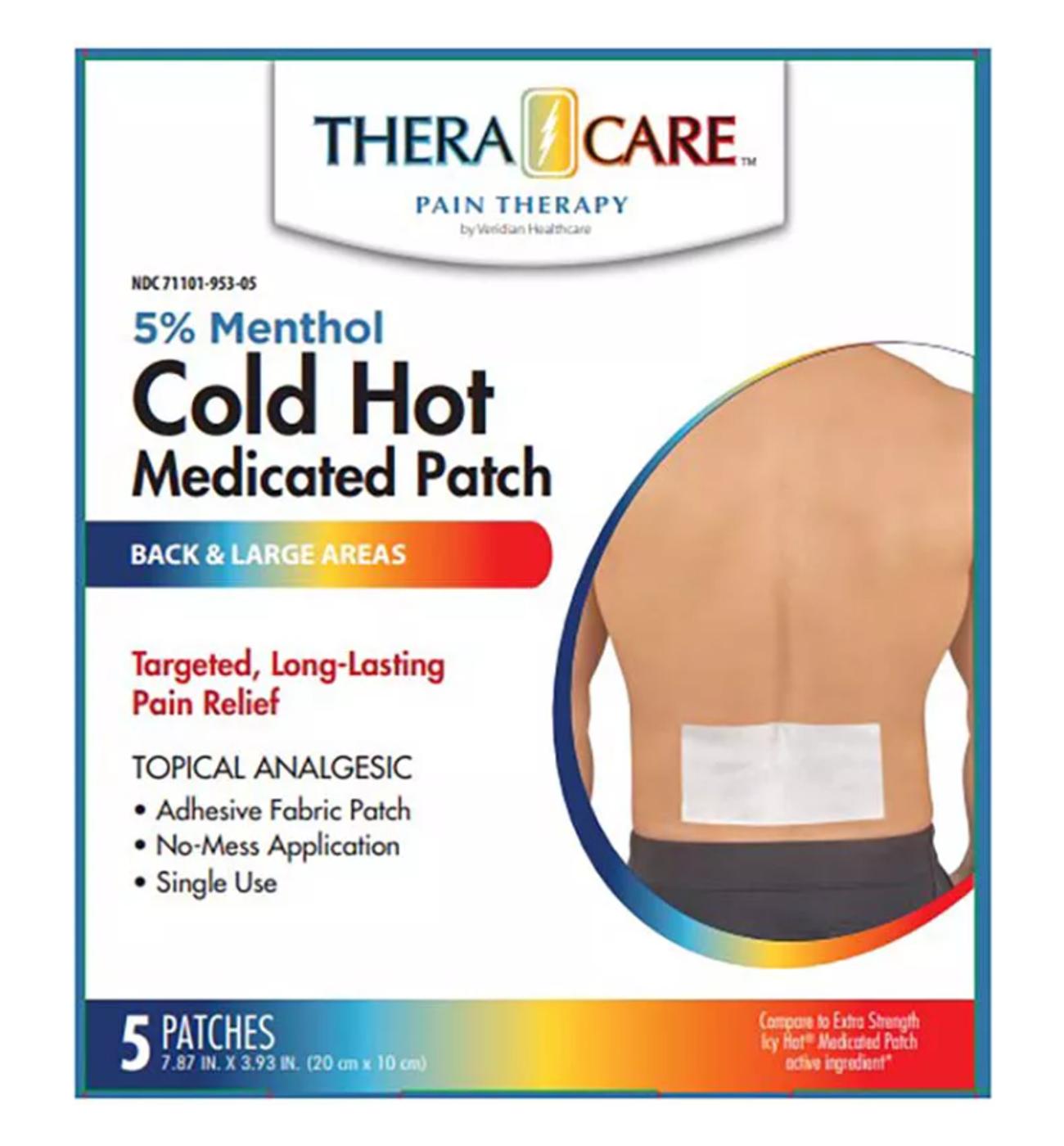 TheraCare Cold Hot Medicated Back & Large Area Pain Relief Patches ...