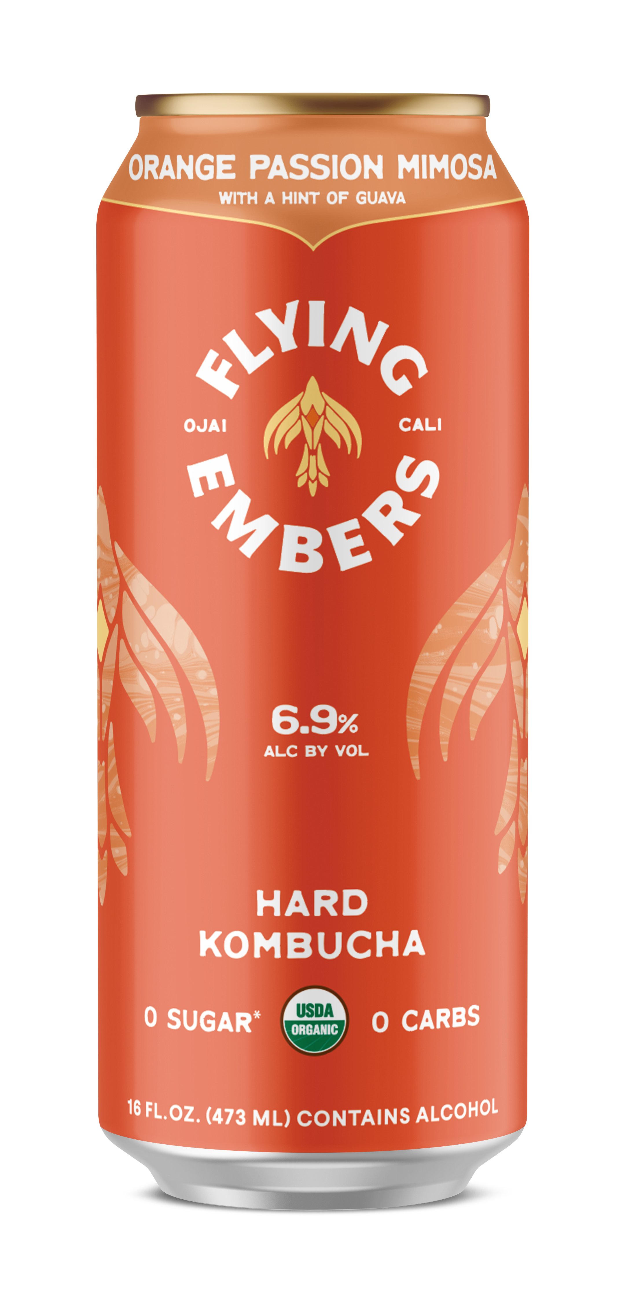 Flying Embers Orange Passion Mimosa Hard Kombucha - Shop Malt beverages ...