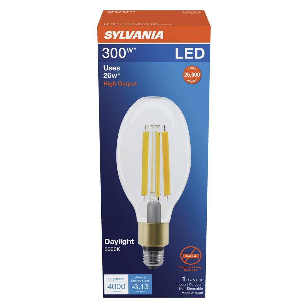 Sylvania High Output 20V 300-Watt LED Light Bulb - Daylight - Shop ...
