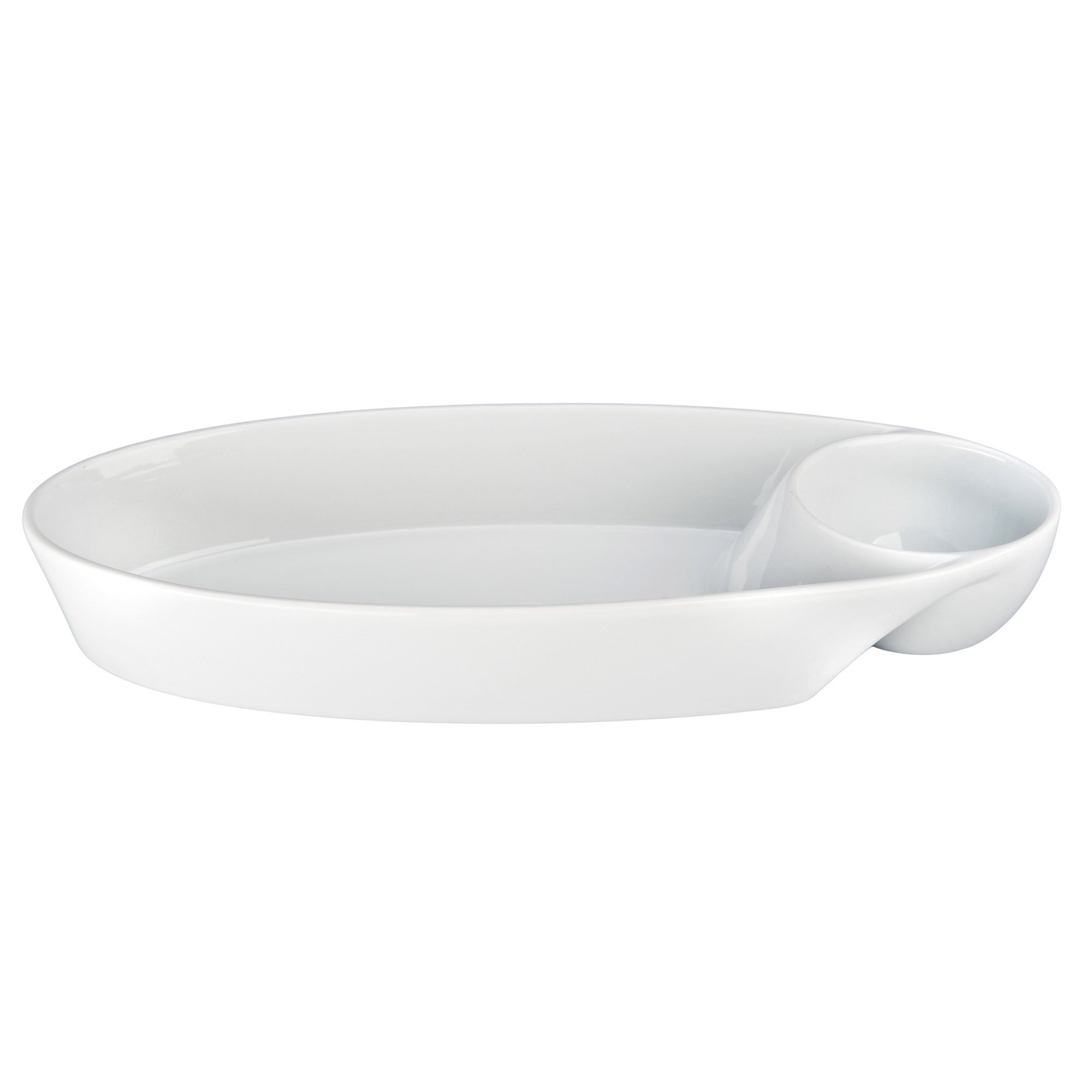BIA Cordon Bleu Divided Collection Ceramic Oval Chip N Dip Platter ...