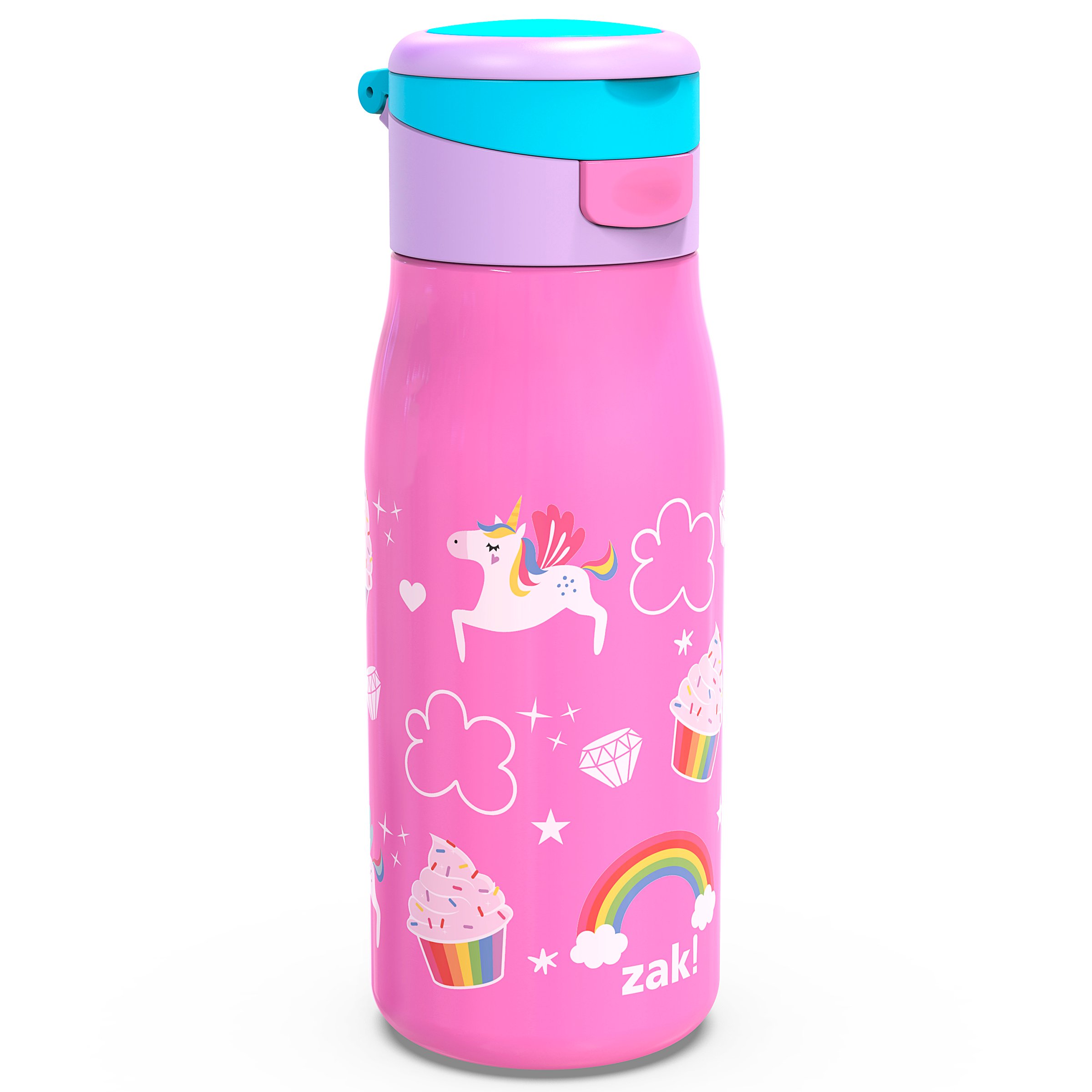Zak Designs Pasco Unicorn Stainless Steel Water Bottle - Pink - Shop ...