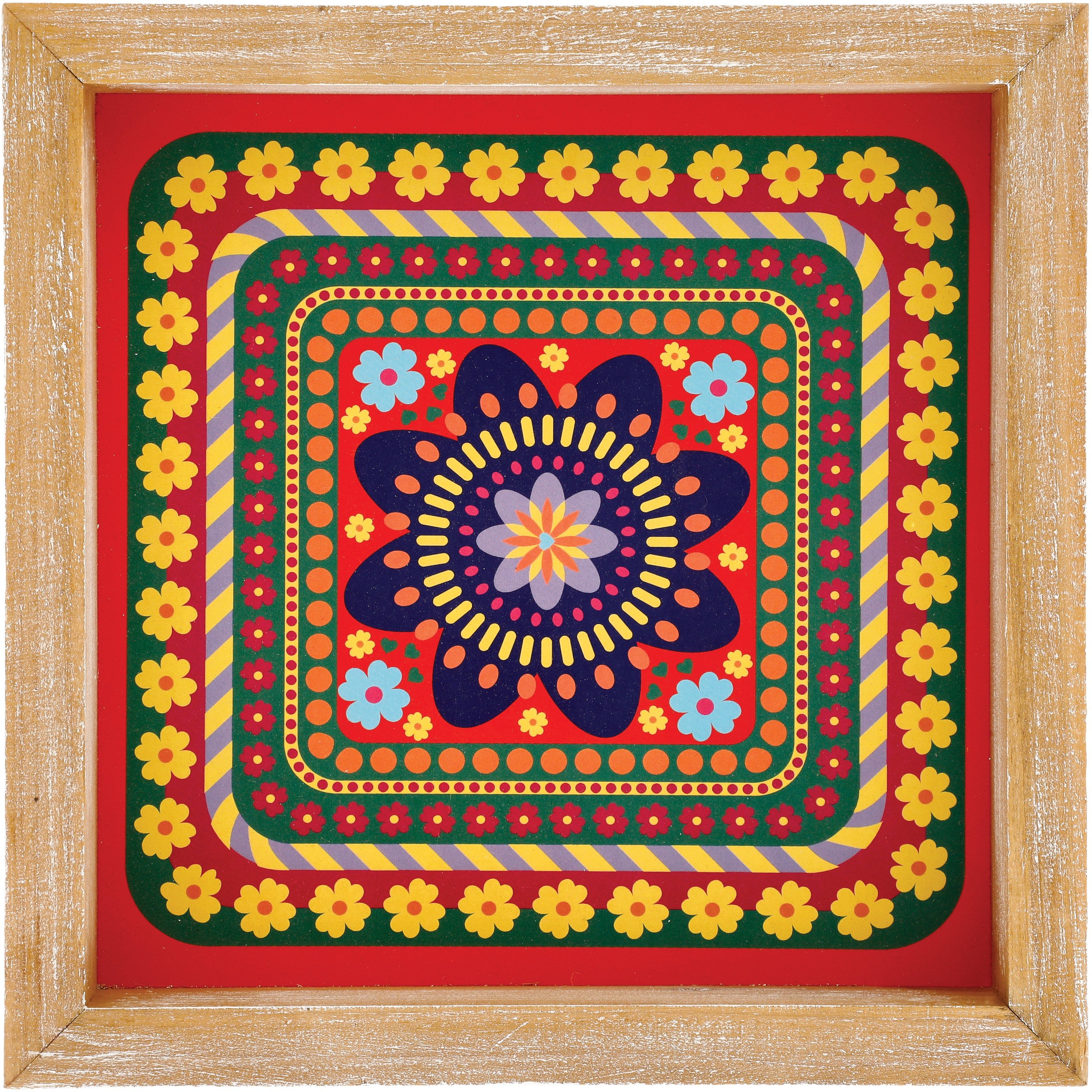 Destination Holiday Festive Wood Frame Tabletop Fiesta Decor - Shop ...