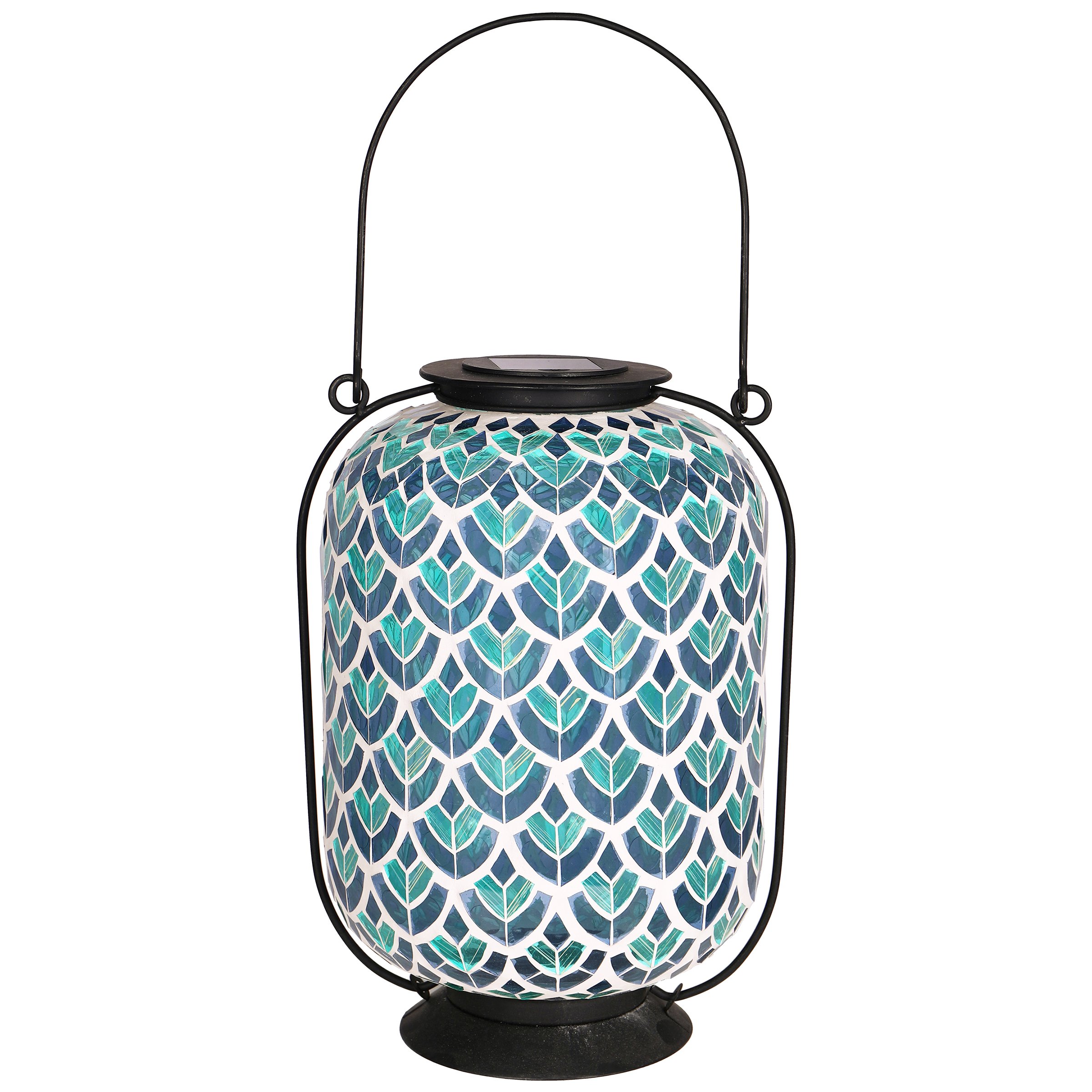Evergreen Mermaid Glass Mosaic Hanging Solar Lantern - Shop Outdoor ...