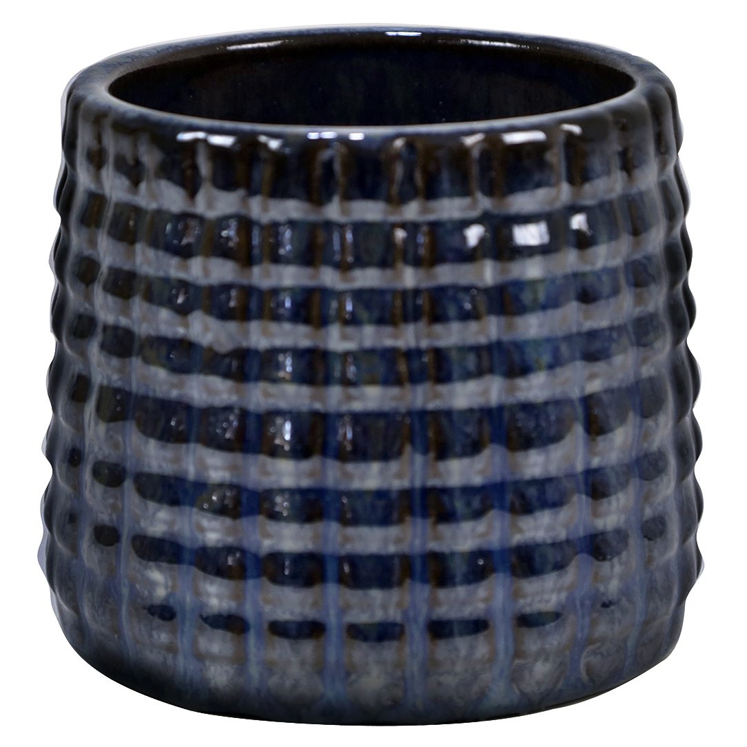 Deroma Ersa Succulent Glazed Terracotta Planter - Blue - Shop Pots ...
