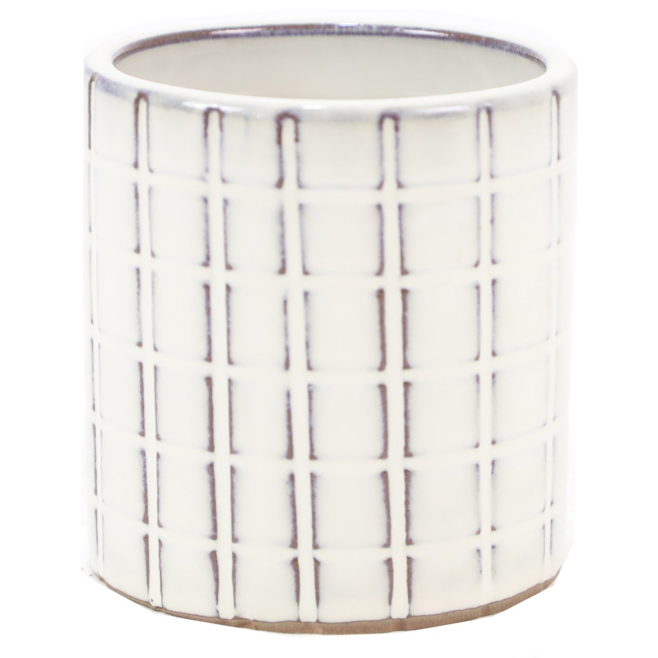 Deroma Helike Succulent Glazed Terracotta Planter - Cream - Shop Pots ...