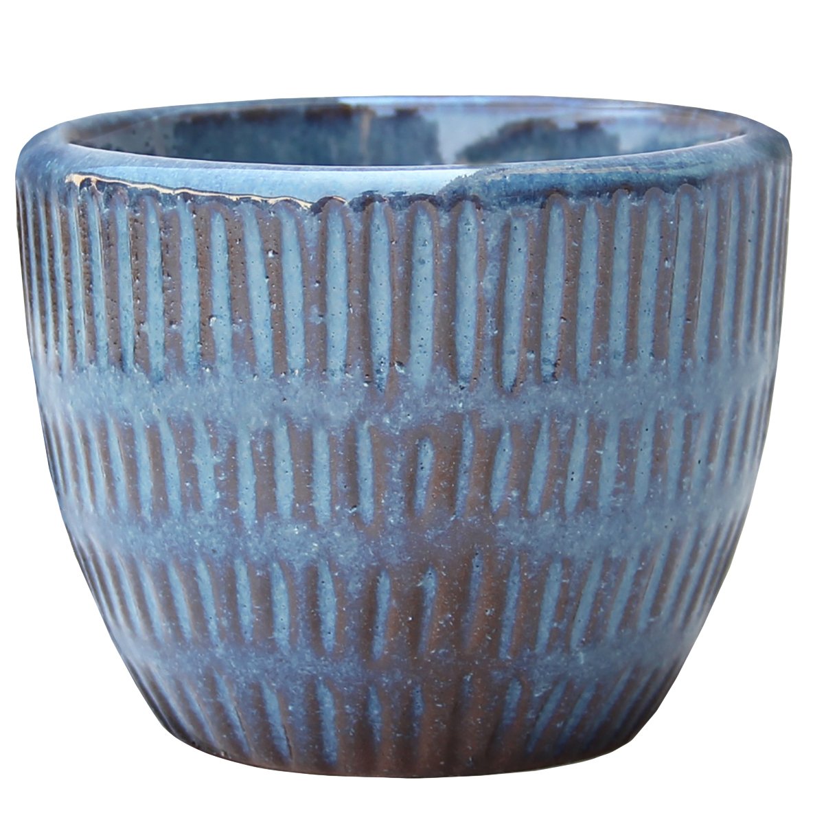 Deroma Vanth Succulent Glazed Terracotta Planter - Blue - Shop Pots ...