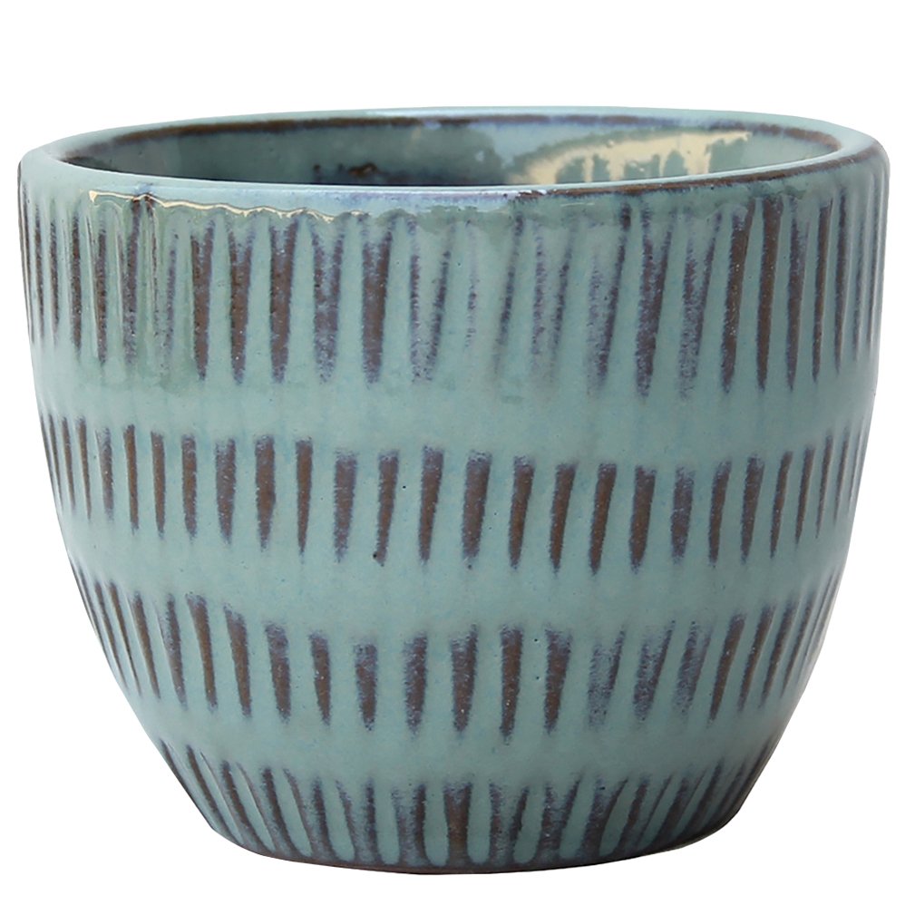 Deroma Vanth Succulent Glazed Terracotta Planter - Green - Shop Pots ...