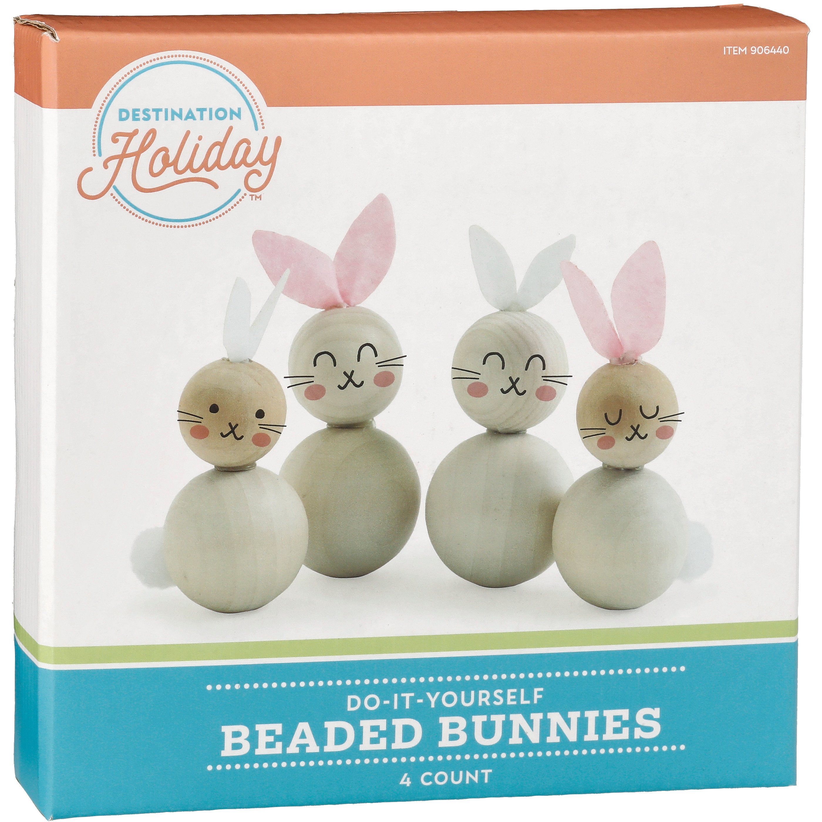 Destination Holiday DIY Wood Beaded Bunnies Easter Kit - Shop Seasonal ...