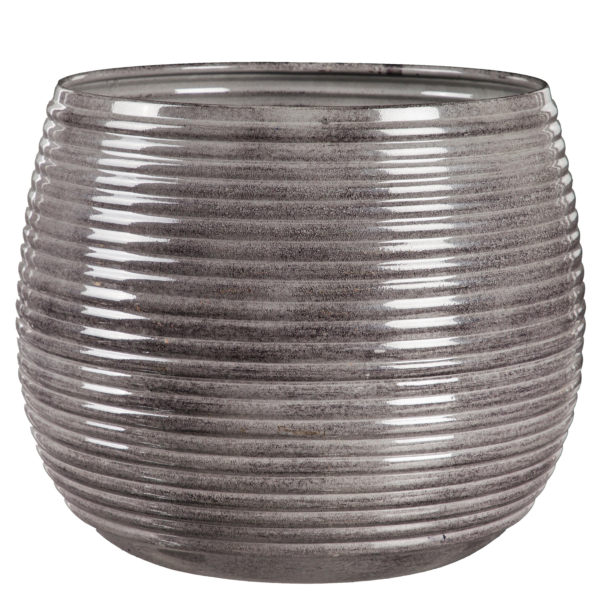 Evergreen Ribbed Metal Planter - Shop Pots & planters at H-E-B