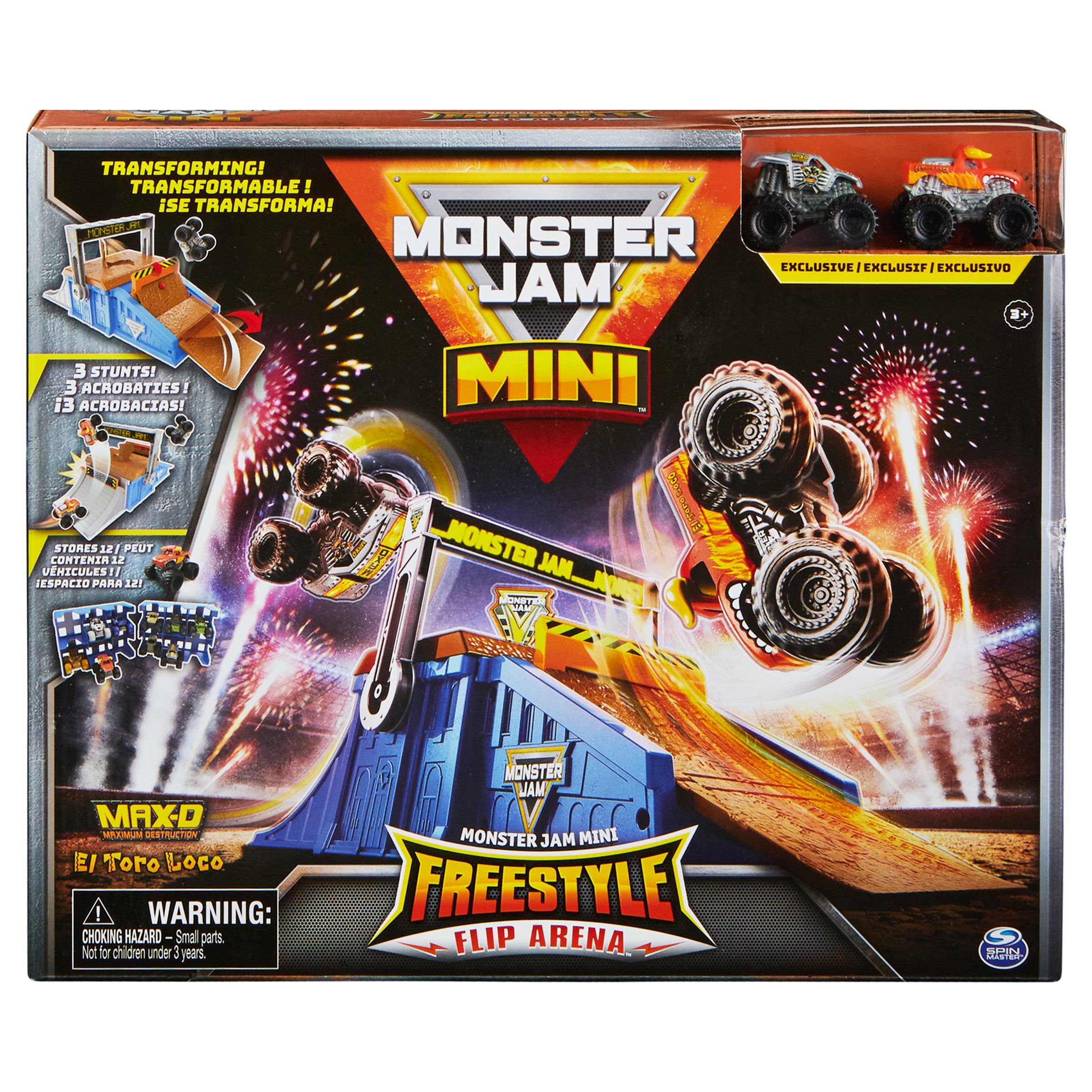 Spin Master Monster Jam Mini Freestyle Flip Arena - Shop Toy vehicles ...