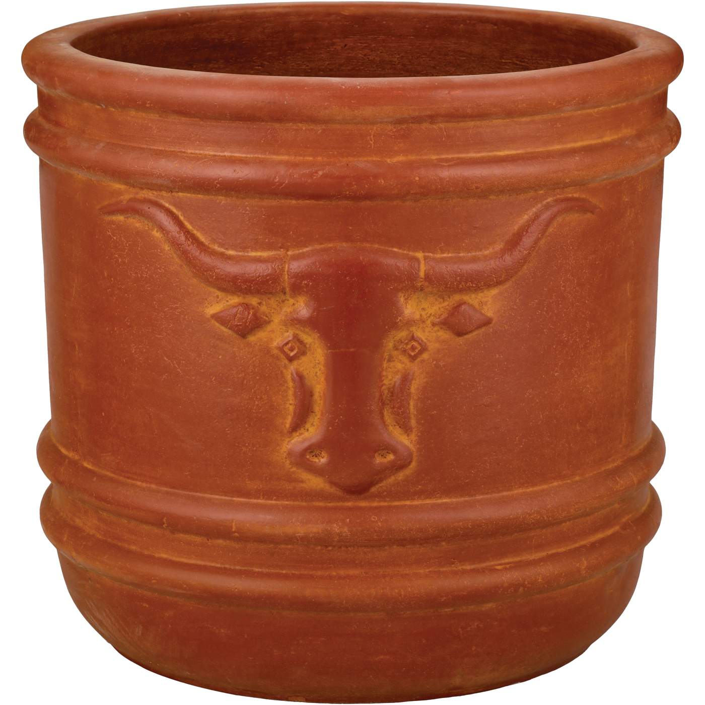 Blue Orange Pottery Texas Longhorn Emblem Clay Planter - Assorted ...