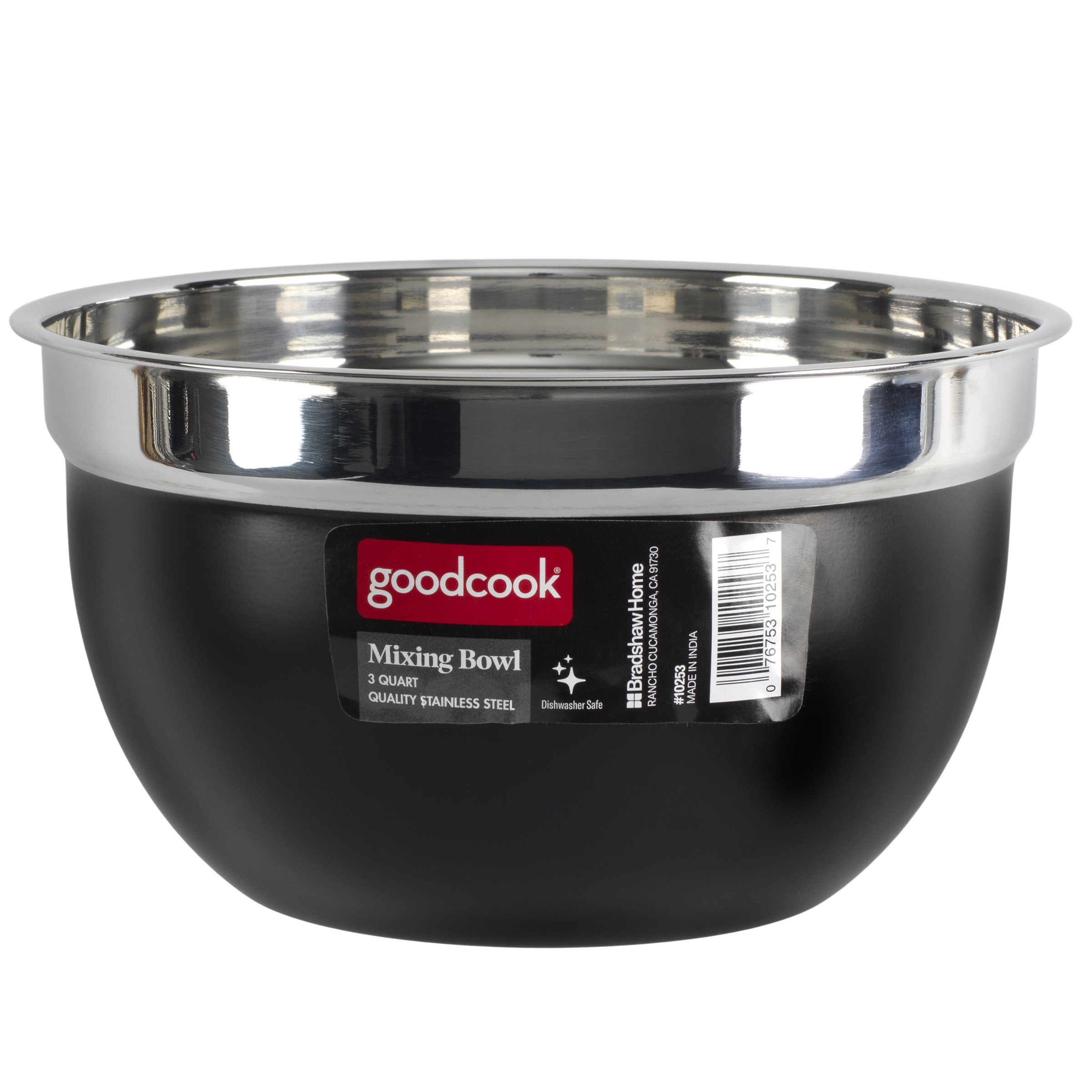 GoodCook Gourmet Stainless Steel Mixing Bowl - Black - Shop Utensils ...