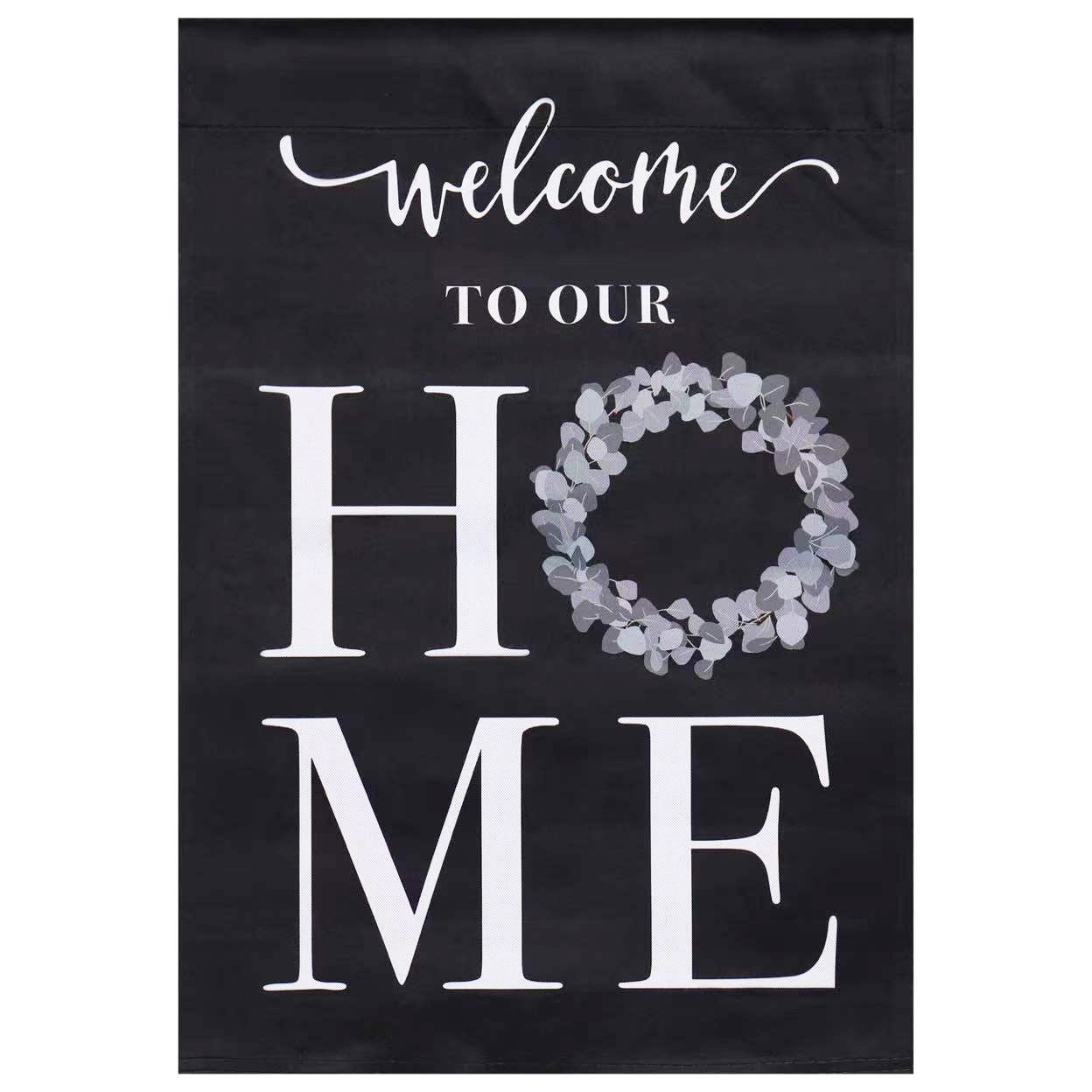 Evergreen Eucalyptus Welcome Home Burlap Garden Flag - Shop Outdoor ...