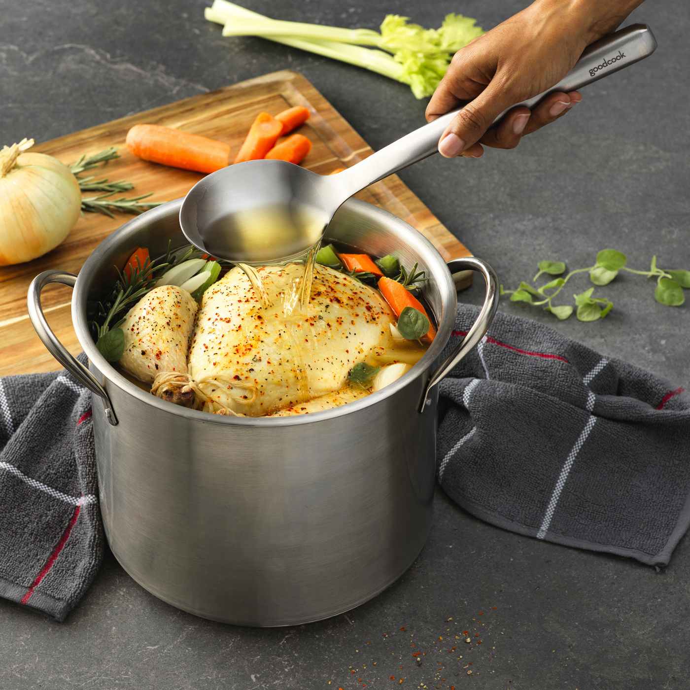 GoodCook Gourmet Stainless Steel Basting Spoon - Shop Utensils ...