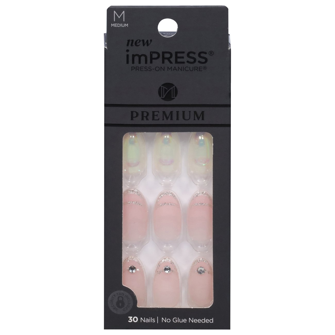 Kiss imPRESS Premium Medium Press-On Manicure - Ice Crystals - Shop ...