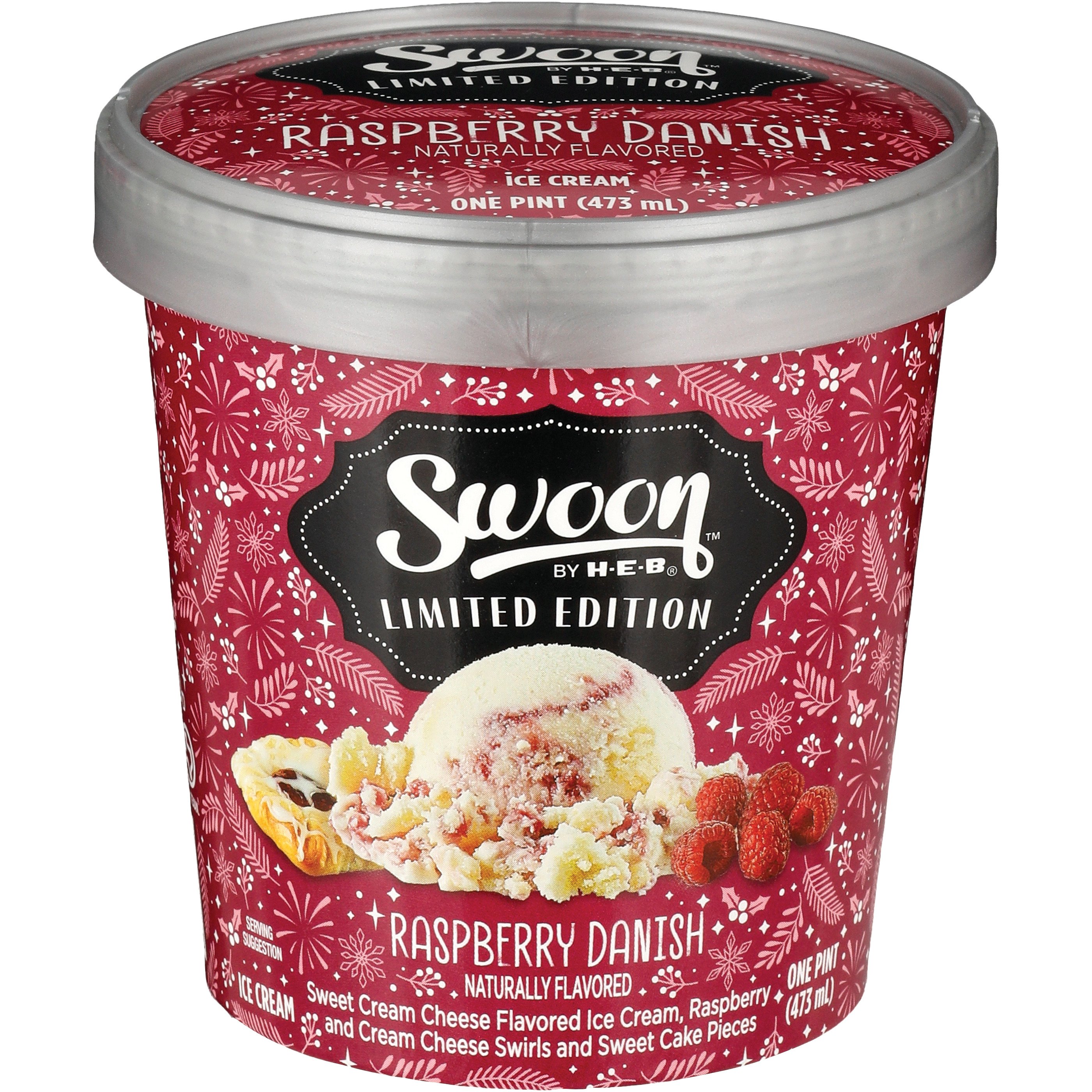 Swoon by H-E-B Raspberry Danish Ice Cream - Shop Ice cream at H-E-B