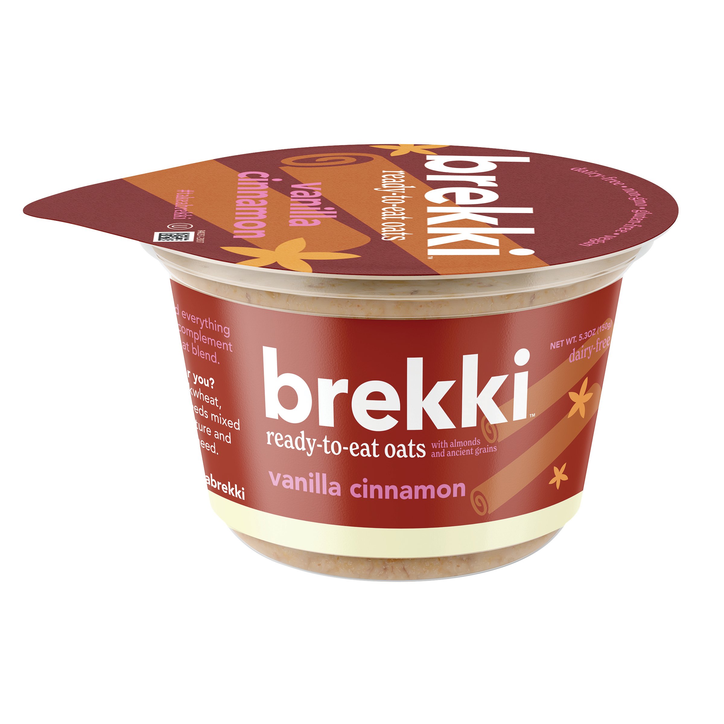 Brekki Overnight Oats Vanilla Cinnamon Ready-To-Eat Oats - Shop Yogurt ...