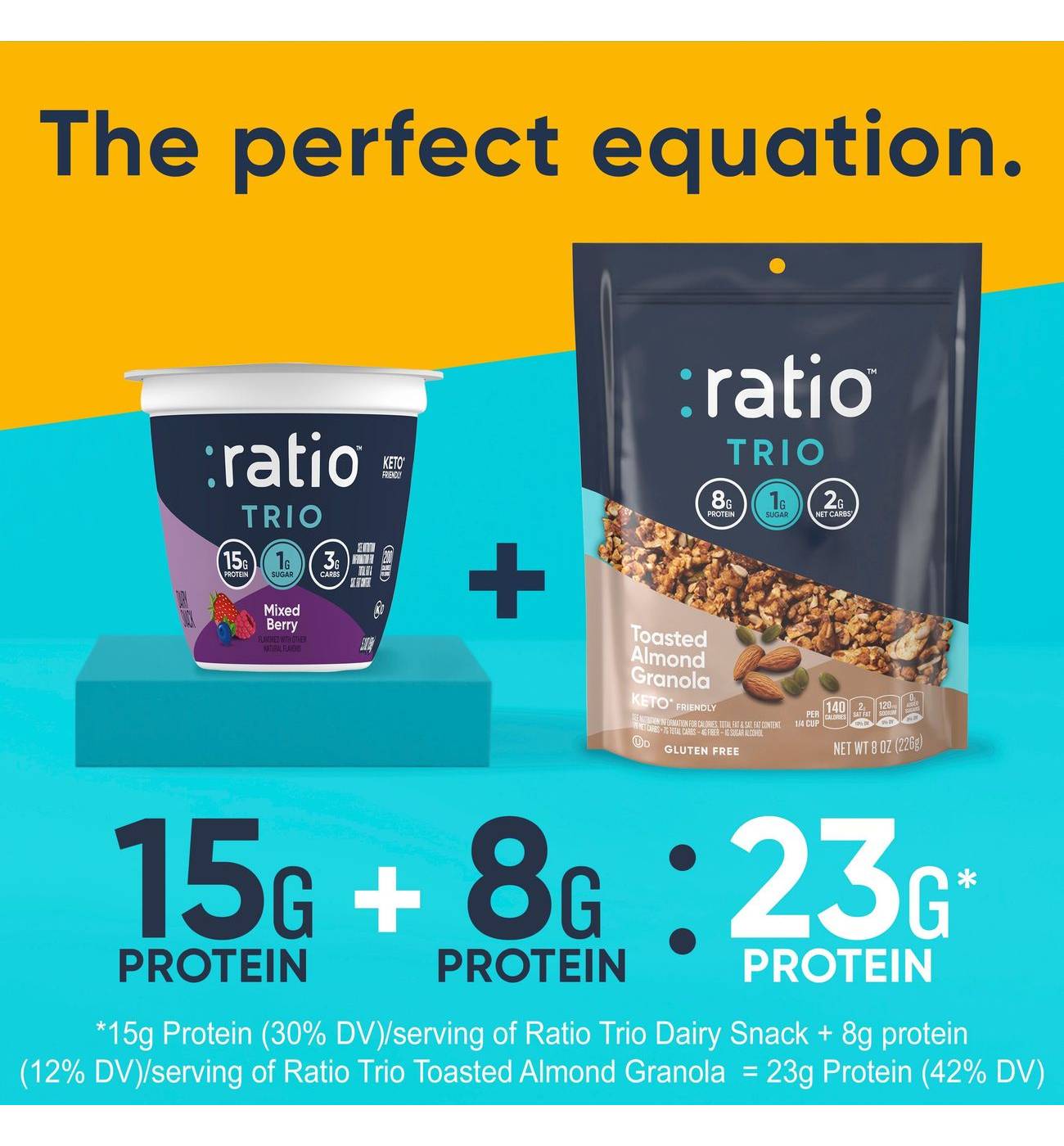 :ratio Trio 15g Protein Mixed Berry Dairy Snack - Shop Yogurt at H-E-B